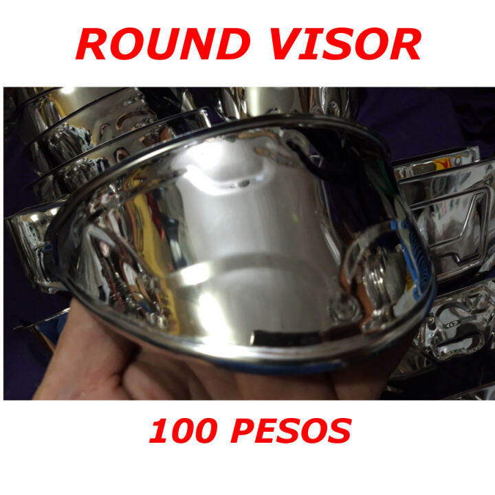 ROUND Headlight Visor Stainless, Shorpet for YTX 125. STX. RS110 ...