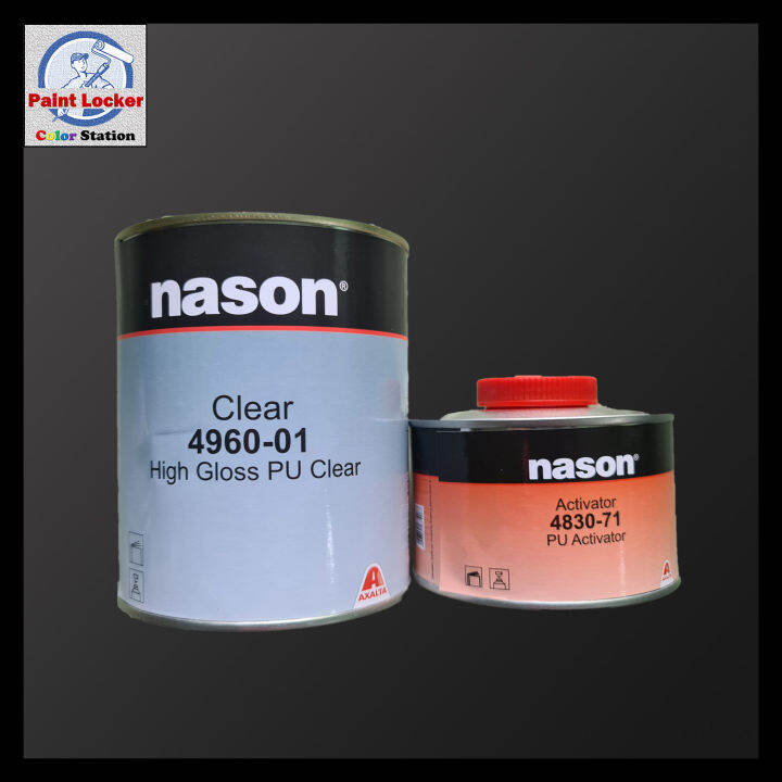 Nason High Gloss PU Clear 4960-01 Topcoat with Activator - 1 Liter ...