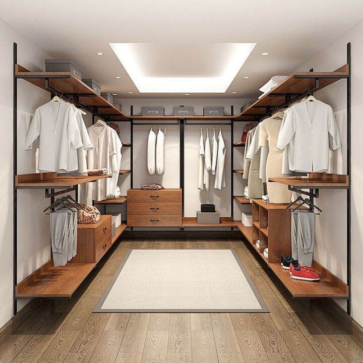 [COD] wardrobe cloakroom shelf hanging hanger bedroom walk-in wrought ...
