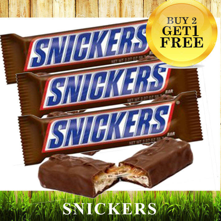 Snickers Chocolate 51g 2+1 PROMO!! HUNGRY?GRAB A SNICKERS! | Lazada PH