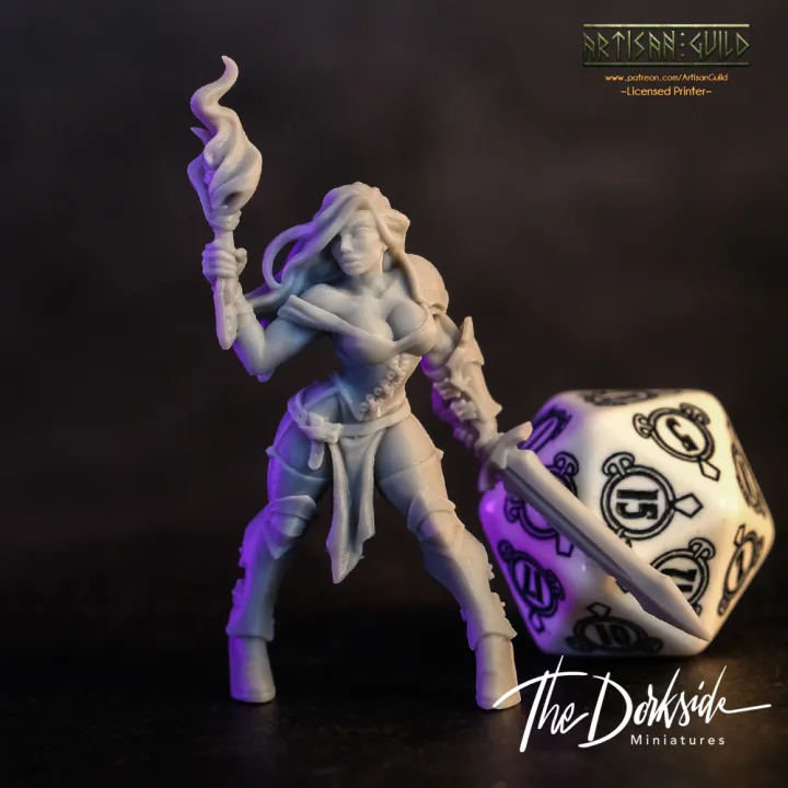 Elena - Artisan Guild Miniatures - The Dorkside - D&D RPG and Fantasy Beauty Human Fighter - For ...