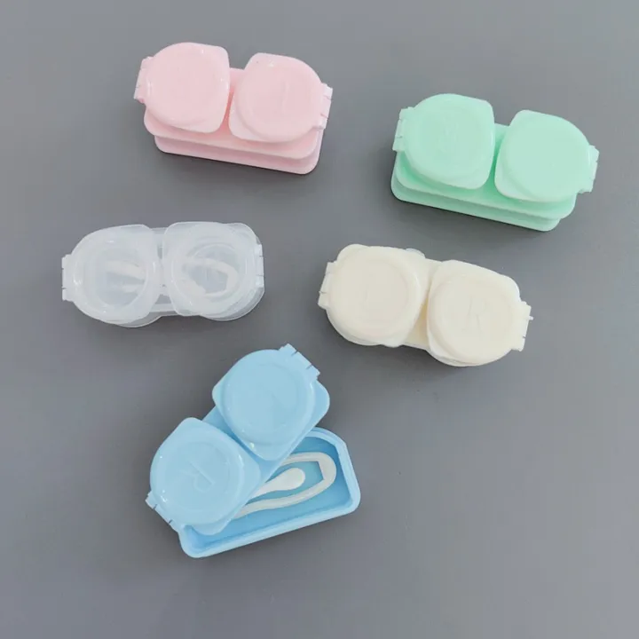 Macaron Color Contact Case Press Flip Contact Case Drawer Invisible ...