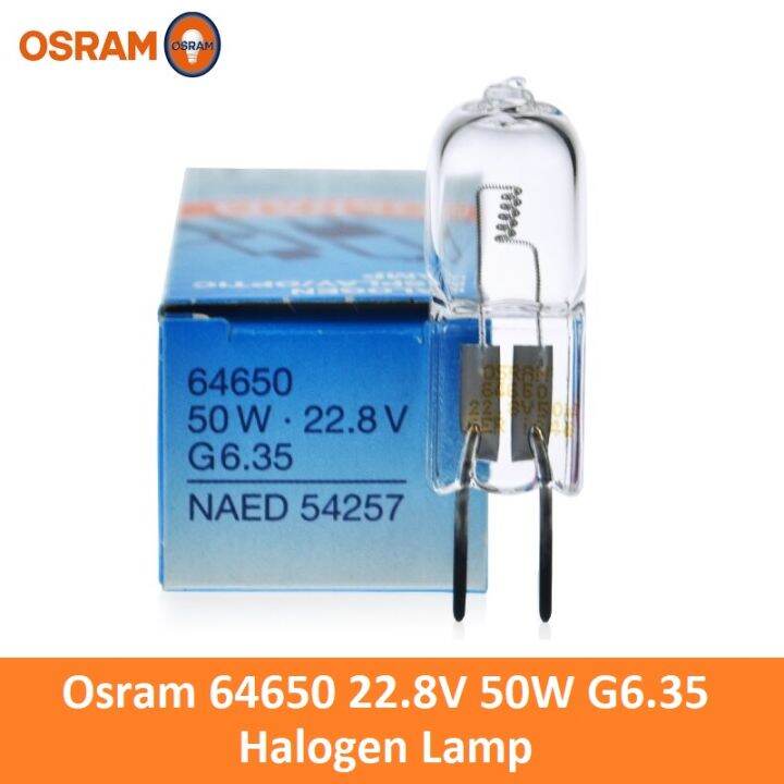 Osram 64650 50w 22.8v G6.35 NAED 54257 Halogen Lamp Peanut Bulb ...