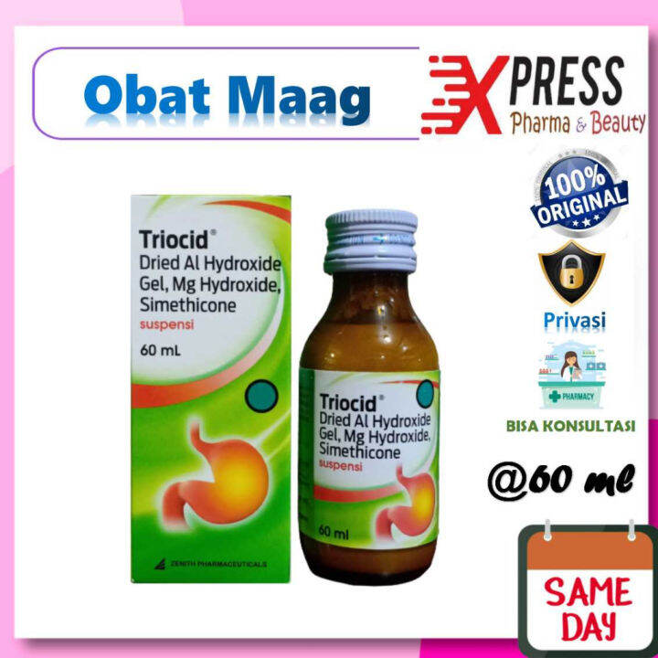 ⚡XPRESS⚡ Triocid SIRUP 60 ml Obat Sakit Maag Lambung Tablet Triocit ...