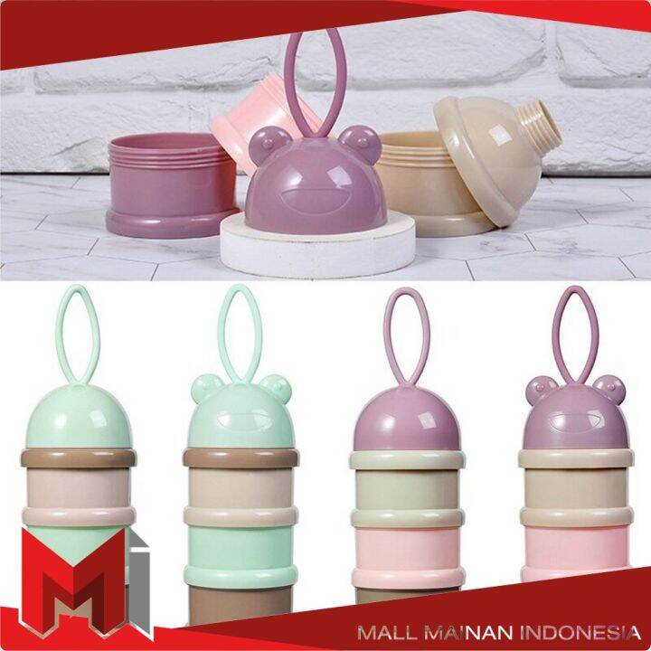 MallMainan-C122 Wadah Tempat Susu Bubuk Bayi Travel 4Tingkat Milk ...