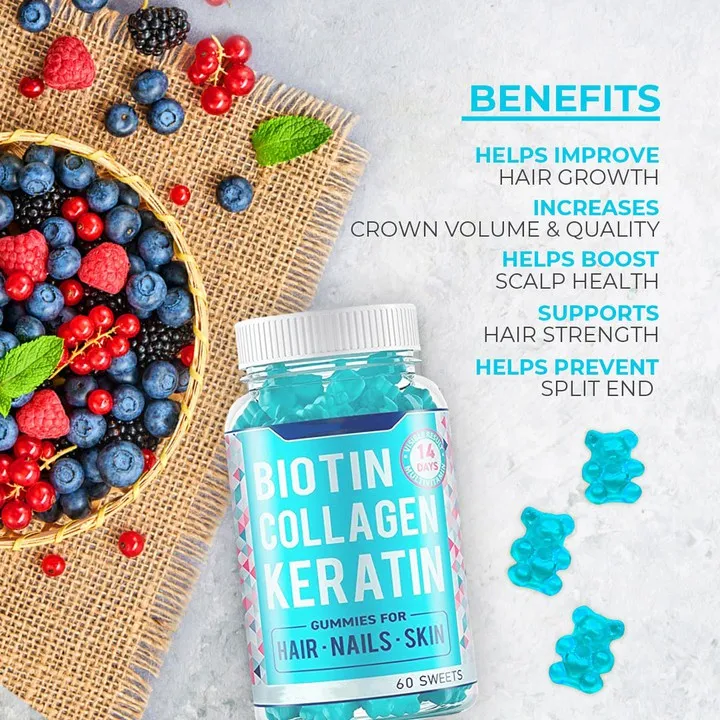 Sugar Bear Hair BLUE Women's Vegetarian Multi Vegan Multivitamins with ...