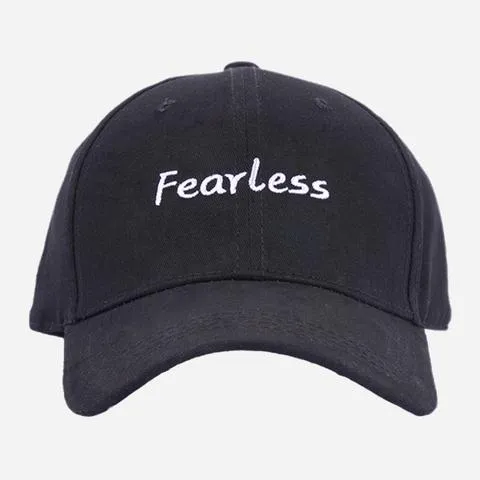 SM ACCESSORIES CANVASS BASEBALL CAP FEARLESS BLACK | Lazada PH