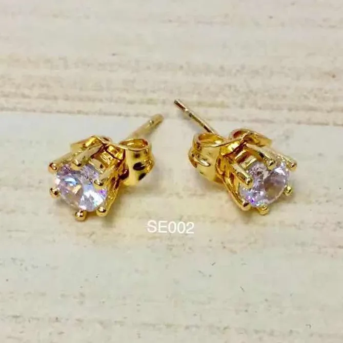 Subang Paku Diamond Emas IKorea 24K | Lazada