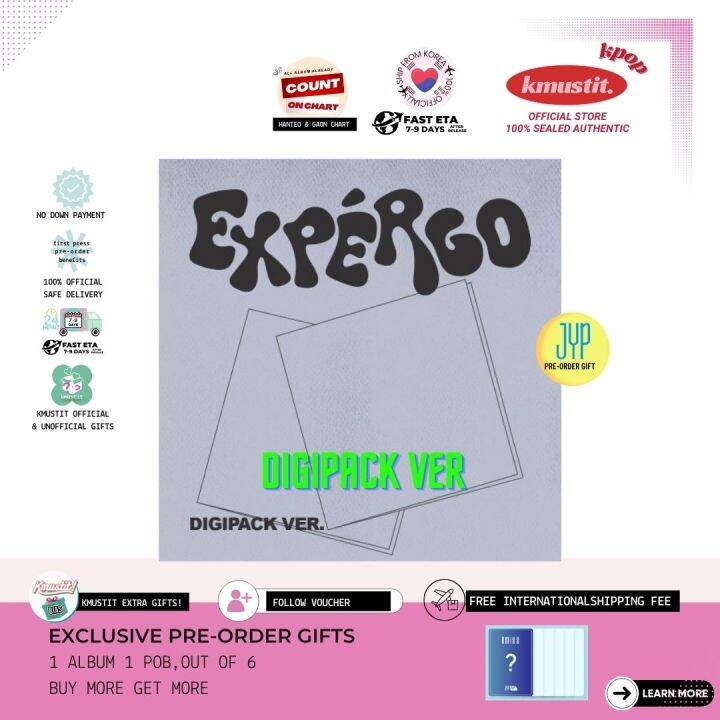 [ JYP ] NMIXX - expergo [Digipack Ver.] KMUSTIT KPOP pre order benefits ...