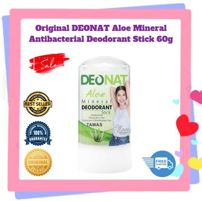 Original DEONAT Aloe Mineral Antibacterial Deodorant Stick 60g | Lazada PH