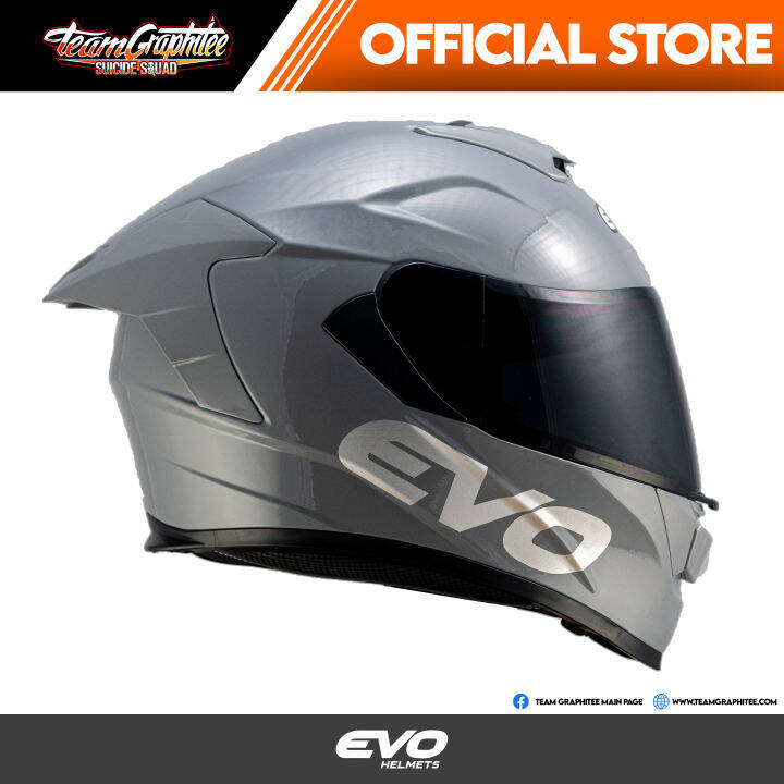 EVO GT PRO COOL GRAY FULL FACE DUAL VISOR WITH FREE CLEAR LENS | Lazada PH