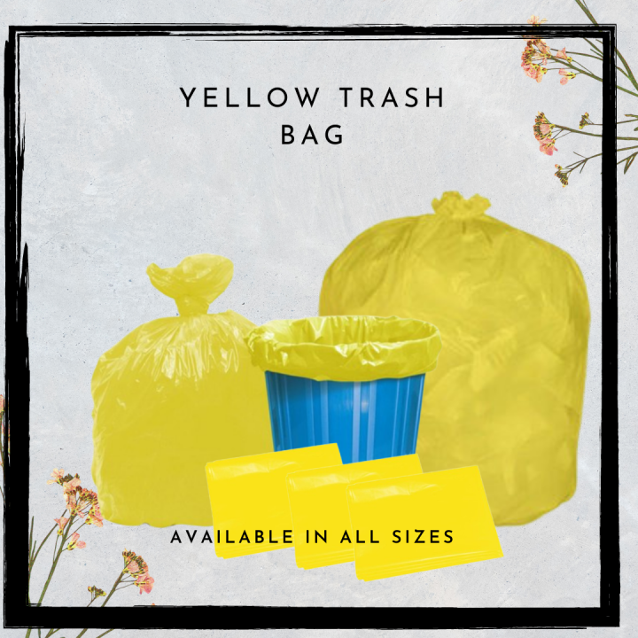 Yellow Garbage Bag / Trash Bag (100 pcs/ 25pcs) (S,M,L,XL,XXL) | Lazada PH