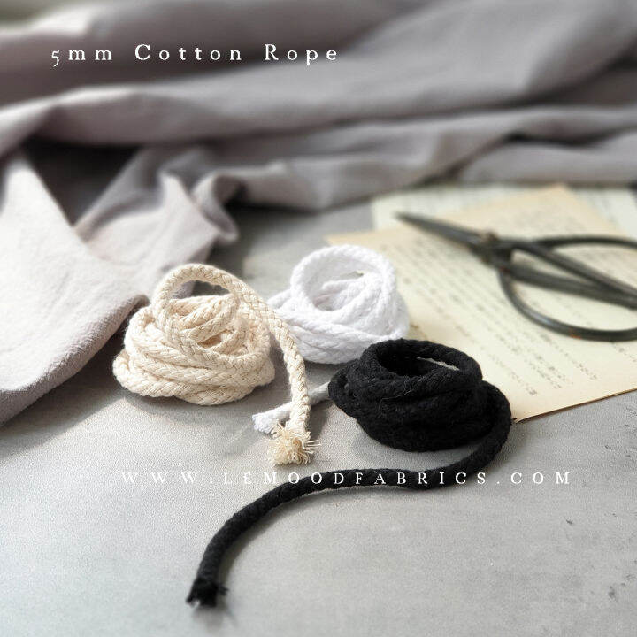 Le Mood Fabrics 5mm Cotton Rope Twine Cord Cotton String Tali Sukan ...