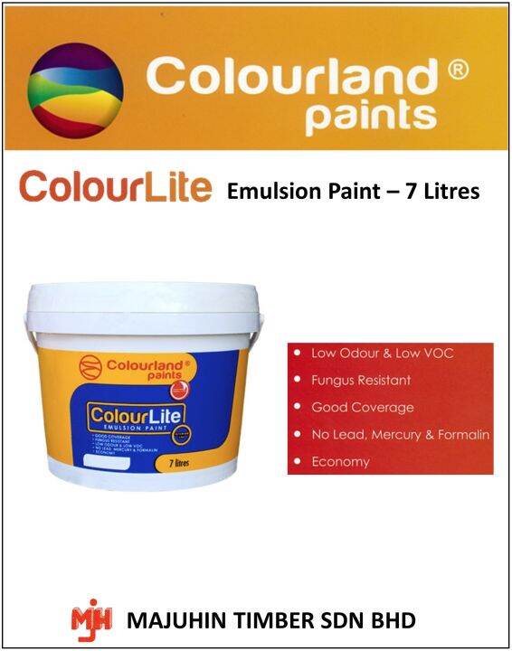 Colourland Paint Interior ColourLite Emulsion Paint Cat Dinding 7 ...