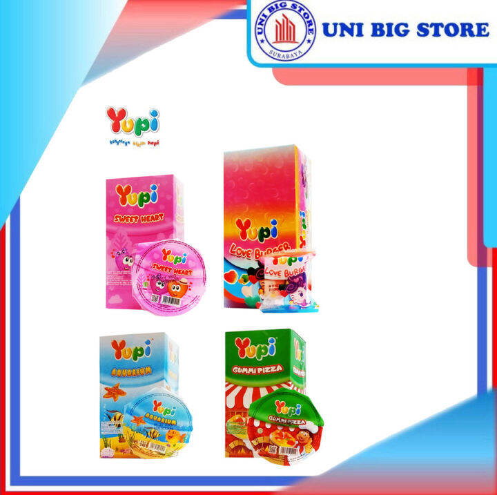 Yupi Permen Jelly Candy Gummi Pizza - Sweet Heart 180 gr BOX | Lazada ...
