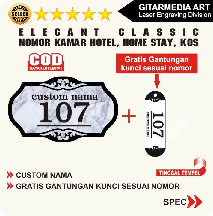 nomor pintu custom teks nomor pintu kamar kost nomor pintu hotel nomor pintu rumah sakit nomor ...