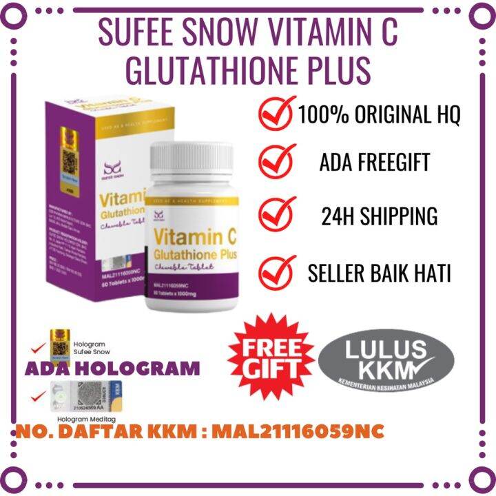 [100% ORIGINAL] SUFEE SNOW VITAMIN C GLUTATHIONE PLUS KULIT PUTIH CERAH ...