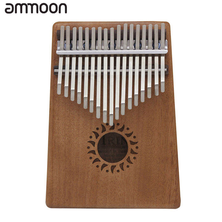 17 Key Kalimba mbira Pocket Thumb Piano Solid Mahogany wood Black คาลิม ...