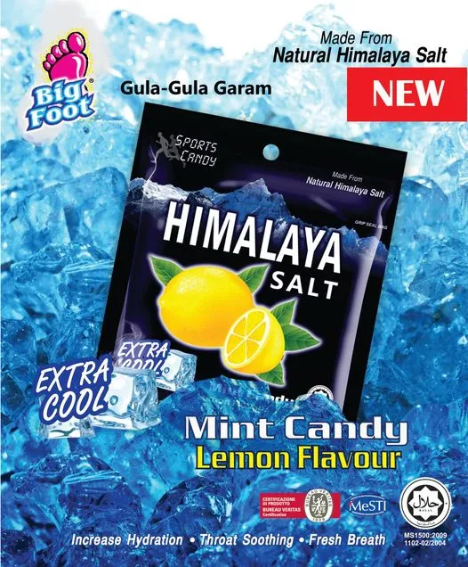 HIMALAYA SALT MINT CANDY 15G X 12PKT HALAL FRESH BREATH LEMON FLAVOUR ...