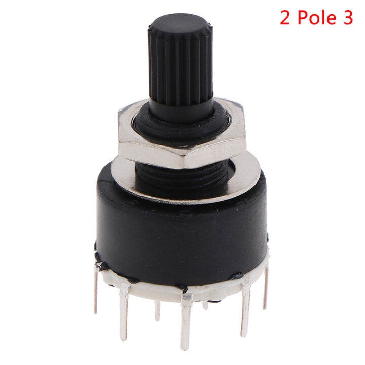 SR16MM Rotary Switch 2 Pole 3 4 position 1 Pole 5 6 8 Position Axis ...