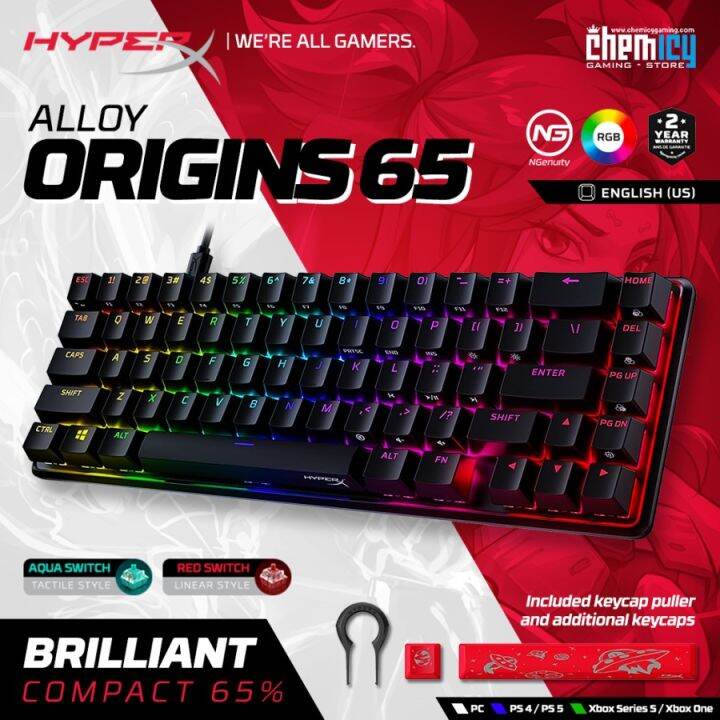HyperX Alloy Origins 65 RGB Mechanical Gaming Keyboard | Lazada Indonesia