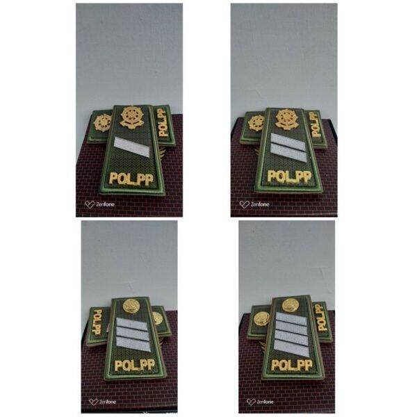 PANGKAT POL PP/SATPOL PP GOLONGAN 2A/2B/2C/2D AKRILIK LIS BORDIR ...