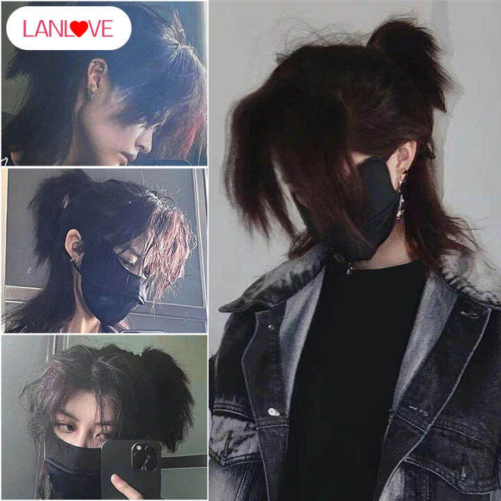 LANLOVE Natural Fluffy Short Wig Fashion Mullet Head Type Hair ...