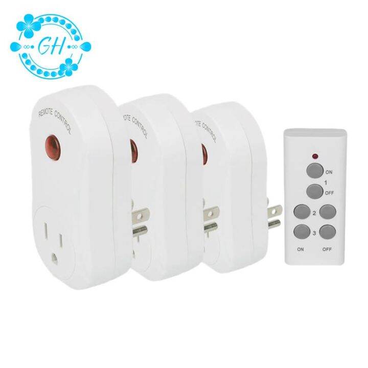 Wireless Remote Control Smart Electrical Outlet Switch One Drag Three ...