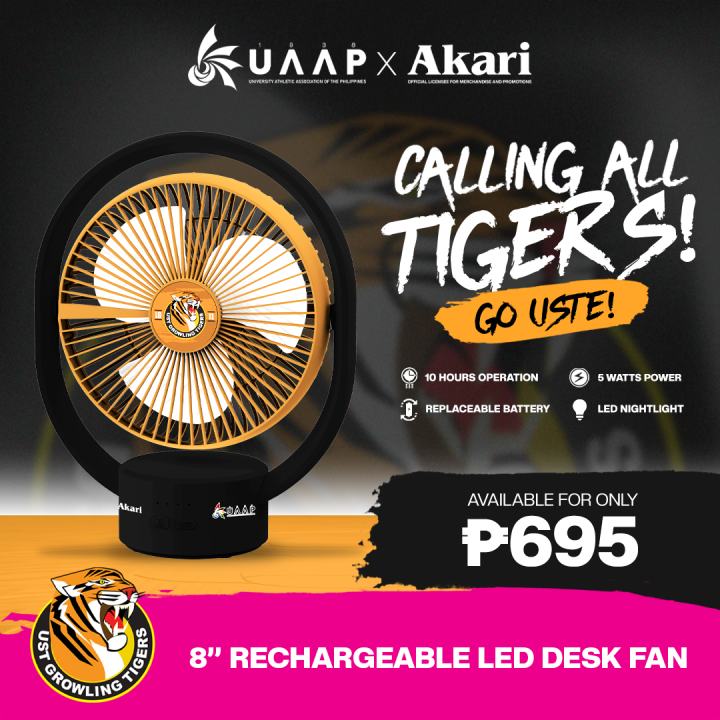 AKARI X UAAP [ UST ] - 8" Rechargeable Elliptical Fan w/ LED | Lazada PH
