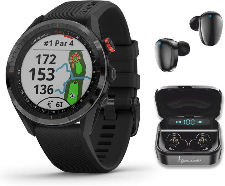 Garmin Approach S62 Premium GPS Black Golf Watch with Wearable4U Black ...