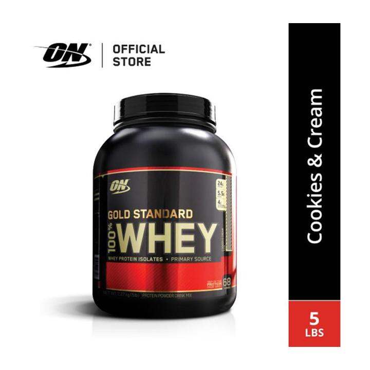 Optimum Nutrition Gold Standard 100% Whey 5 Lbs Cookies And Cream ...