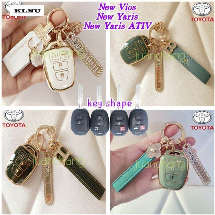 KLNU TPU Car Remote Key Case for Toyota vios Yaris ATIV CAMRY Prius ...