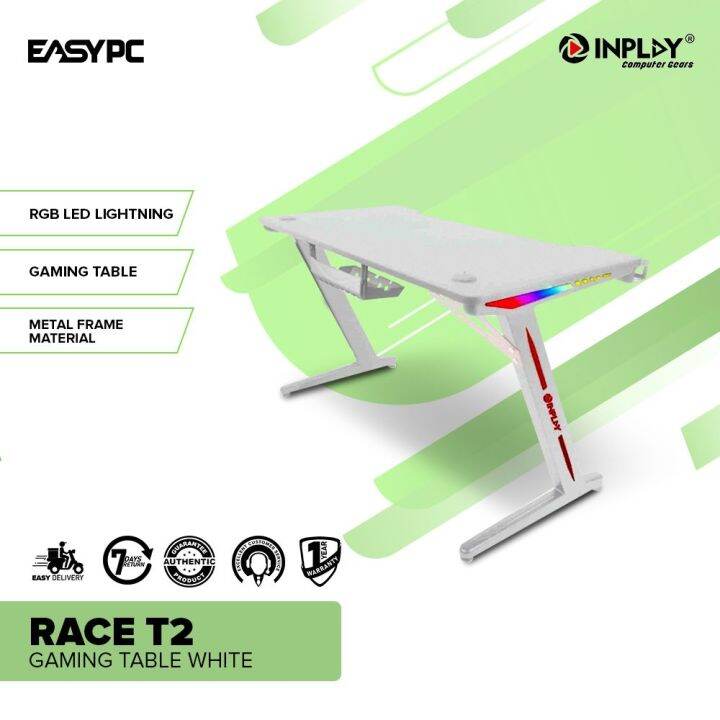 EasyPC | InPlay Race T2 Gaming Table Black or White | Lazada PH