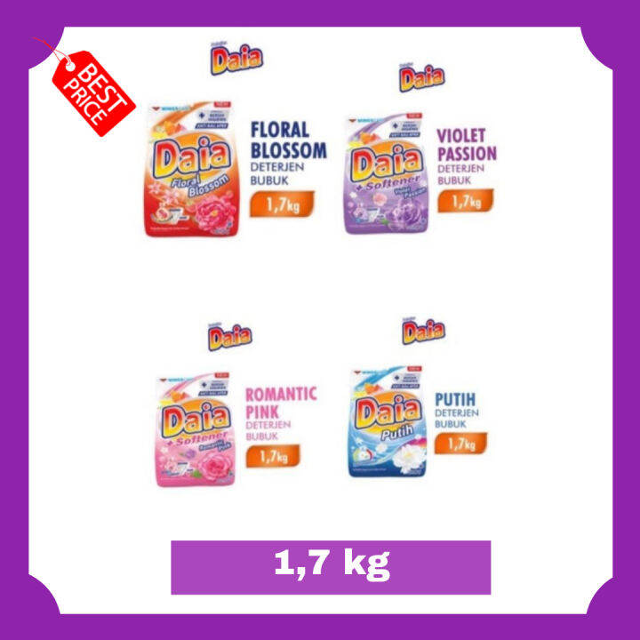 DAIA detergent bubuk 1,7 kg - All variant | Lazada Indonesia