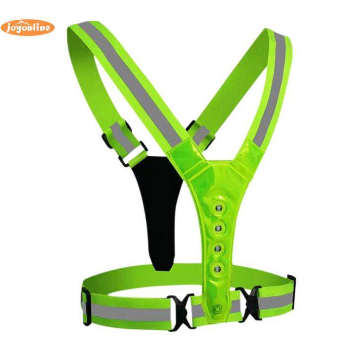 Rompi Lari Reflektif LED, Lampu Peringatan Visibilitas Tinggi ...