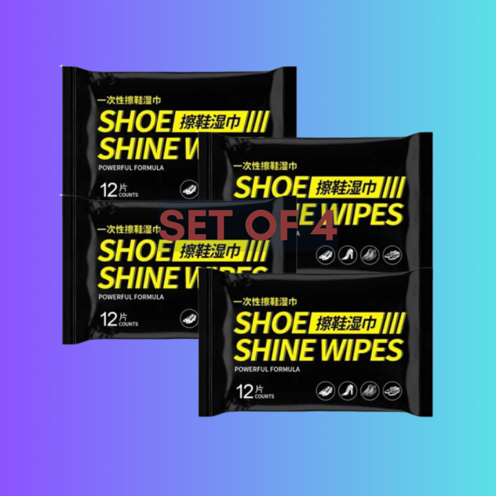 ORIGINAL Shoe Shine Wipes Cleaning Solution Wet Tissue Quick Wipes ...