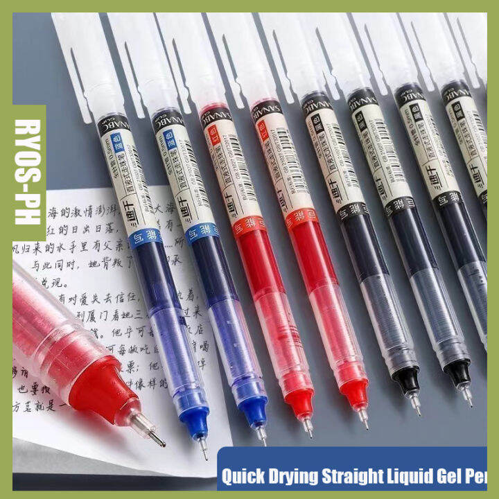 Simple Quick Dry Gel Pen 0.5mm Tip Signature Pen Office Student Ballpen ...
