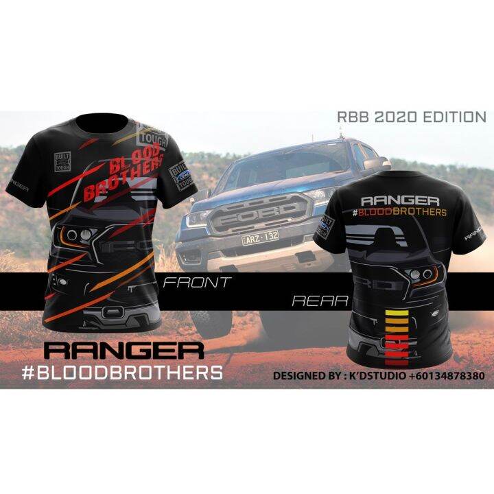 T-Shirt Ford Ranger Raptor Turbo Jersey Blood Brother Summer Fashion T ...