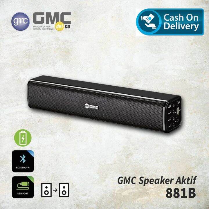 Speaker Portable GMC 881B Speker Mini Model Sound Bar Bluetooth Extra ...