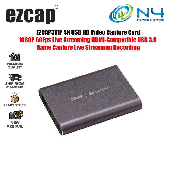 Ezcap 311P 4K USB HD Video Capture Card 1080P 60Fps Live Streaming HDMI ...