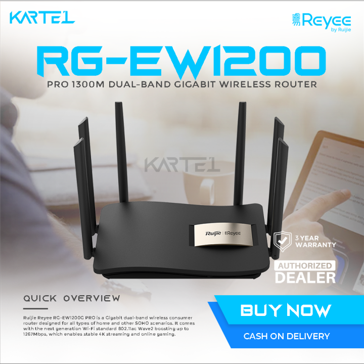 RUIJIE RG-EW1200G PRO 1300M Dual-band Gigabit Wireless Router Wireless ...