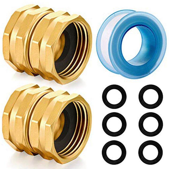 Solid Brass Garden Hose Fittings Connectors Adapter Heavy Duty Brass ...