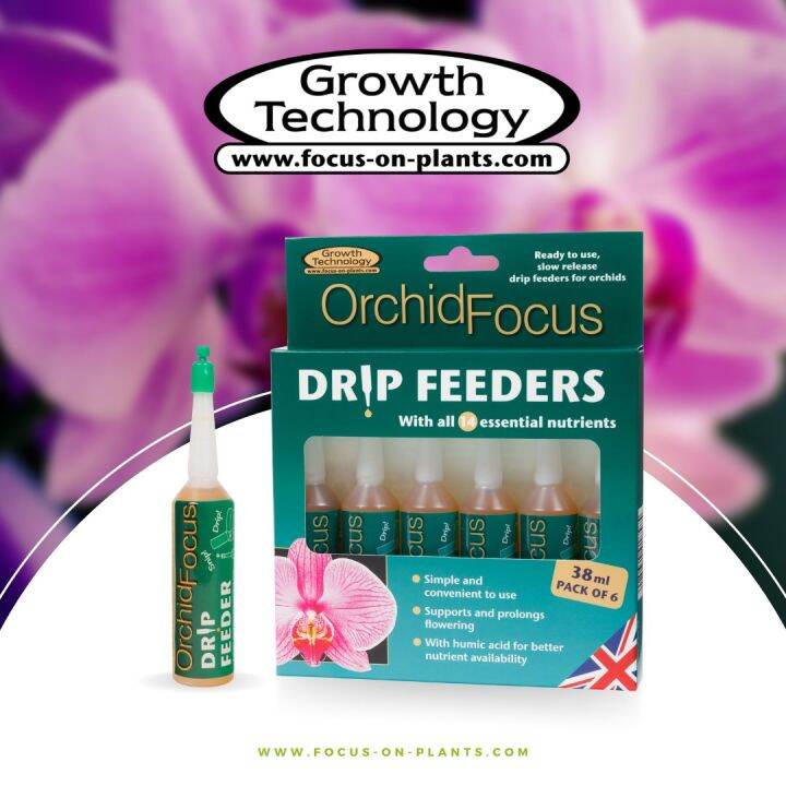 Growth Technology Orchid Focus Drip Feeders 38ml Pack of 10 (Ready to ...