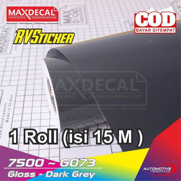 ROLL, Sticker ABU TUA Glossy Maxdecal 1 roll isi 15 meter, tinggi 45 cm ...