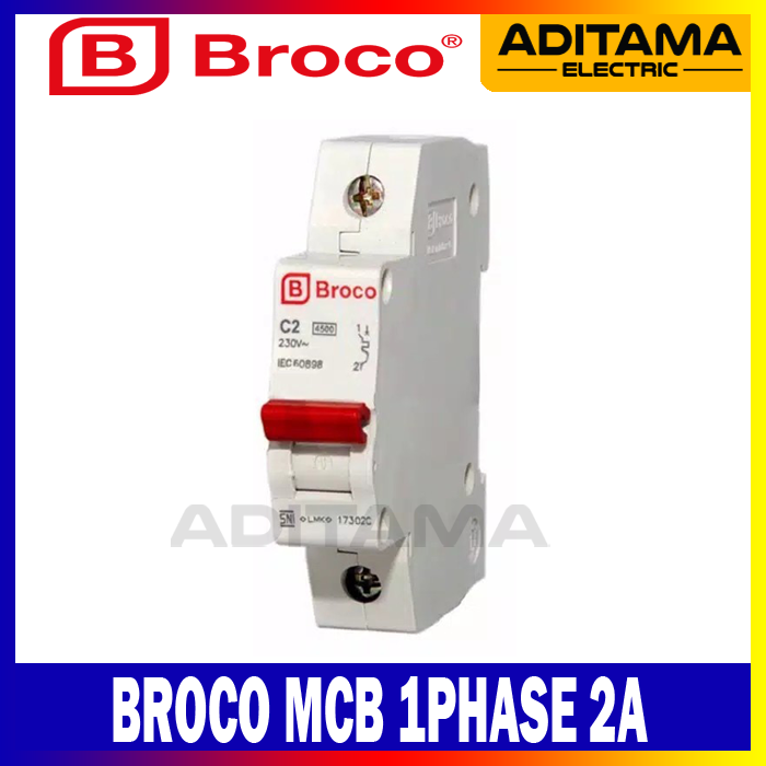 MCB BROCO 2A-1P / BROCO MCB 2A-1PHASE | Lazada Indonesia