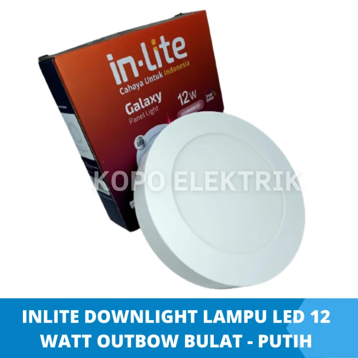 (BERGARANSI 1 TAHUN) INLITE Downlight Led Panel Bulat Outbow 12 Watt 12w | Lazada Indonesia
