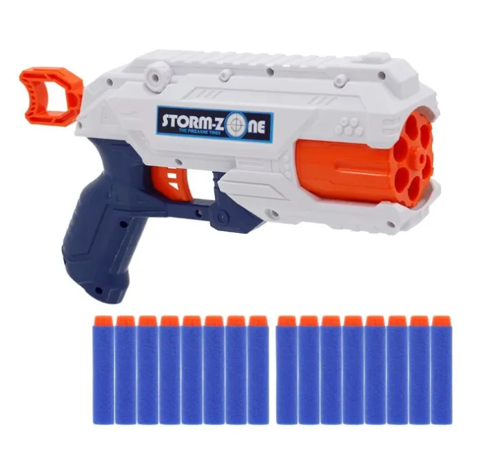 Manual 6-shot gun for children, soft bullet gun for Nerf, dart gun ...