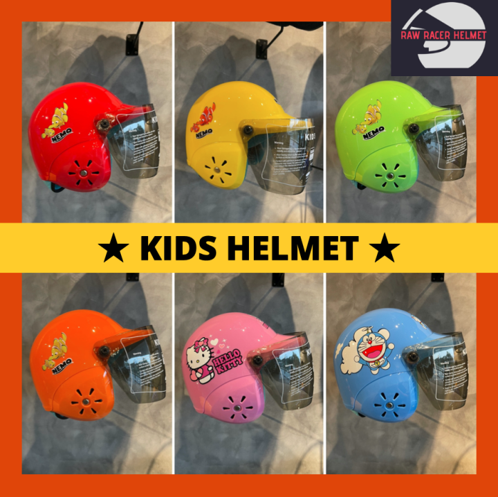 KIDS Helmet / Helmet Budak / Helmet Kanak-Kanak - Doraemon / Nemo ...