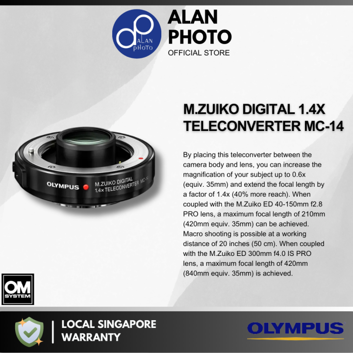 Olympus MC-14 M.Zuiko Digital 1.4x Teleconverter For OM-1 OM-5 E-M10M4 ...