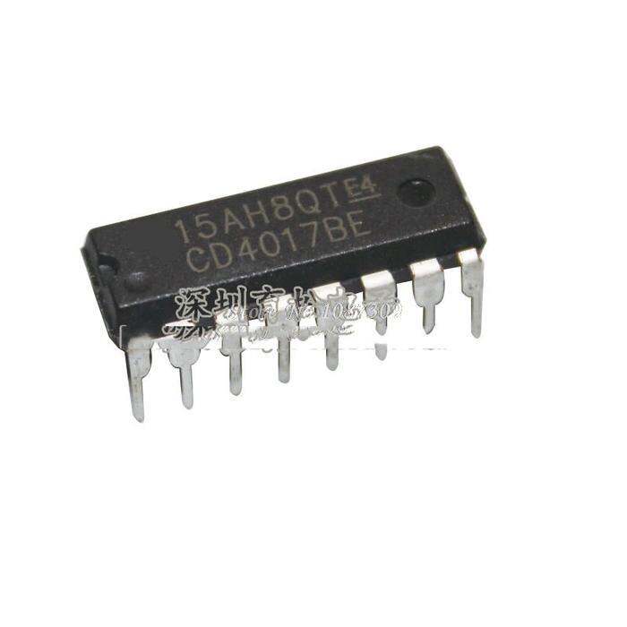 CD4017 CD4017BE IC Decade Counter Devider Running Led pendukung NE555 ...